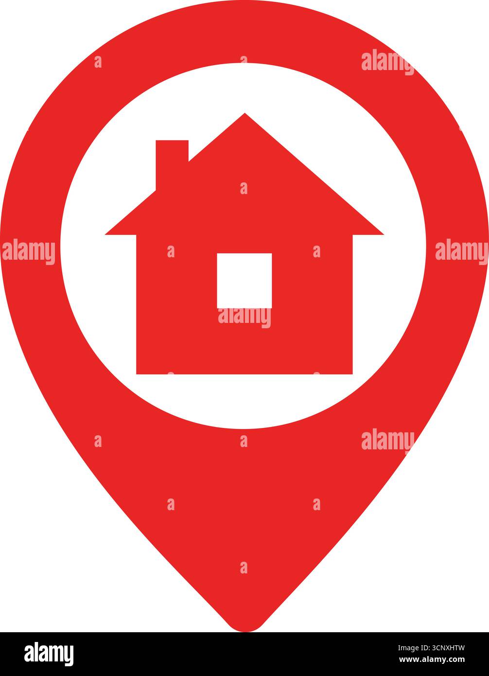 red map pin icon symbolizing navigation, location, and travel. Designed ...