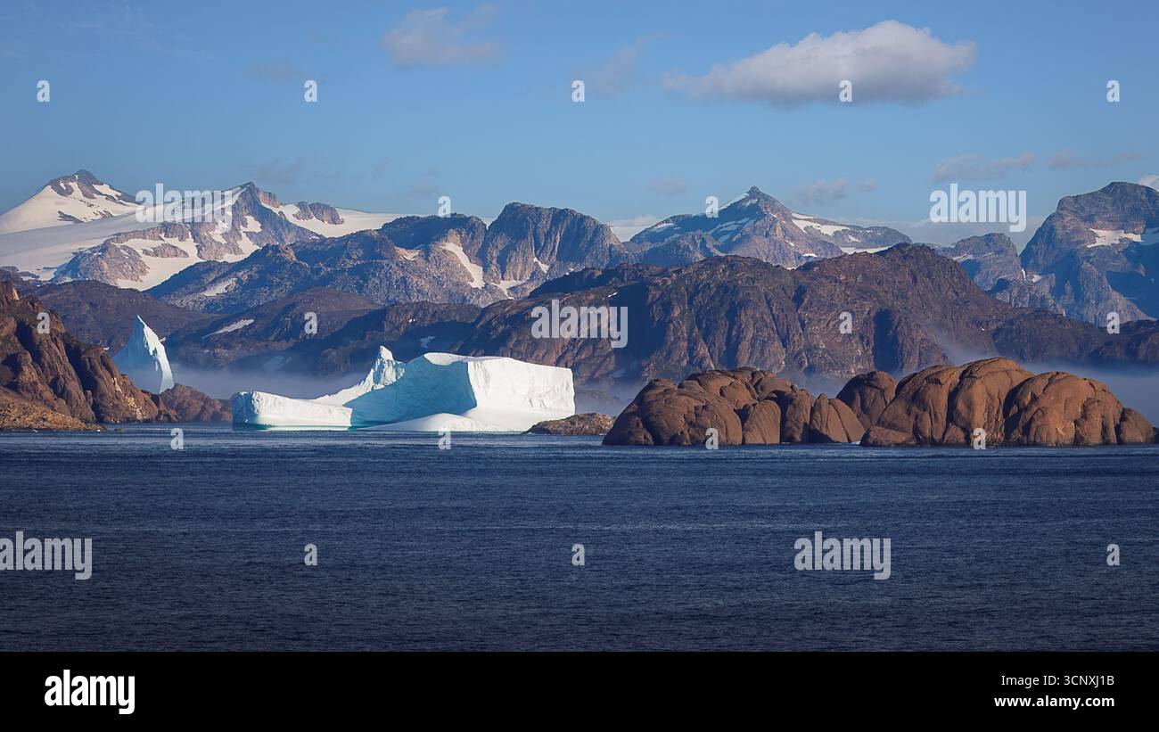 Beautiful Icebergs in the North Atlantic on the approach to Prins ...