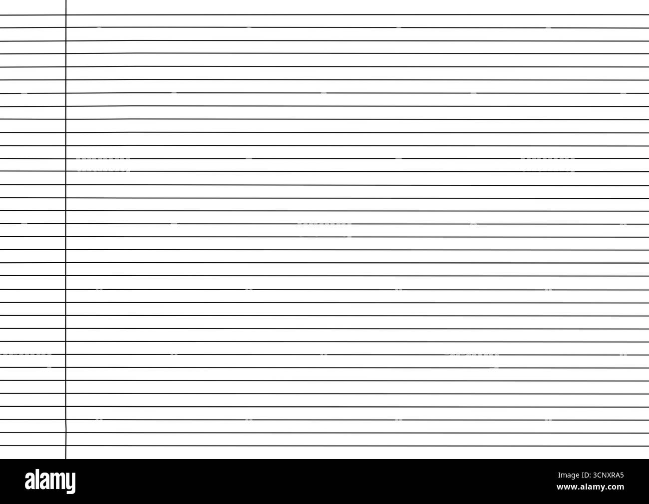 Blank page of lined notebook paper with margin. Ruled sheet from a ...
