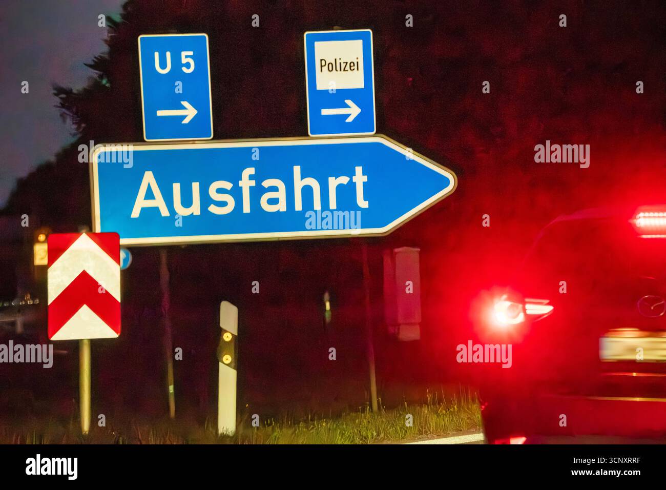 Ausfahrt Tafel Autobahn