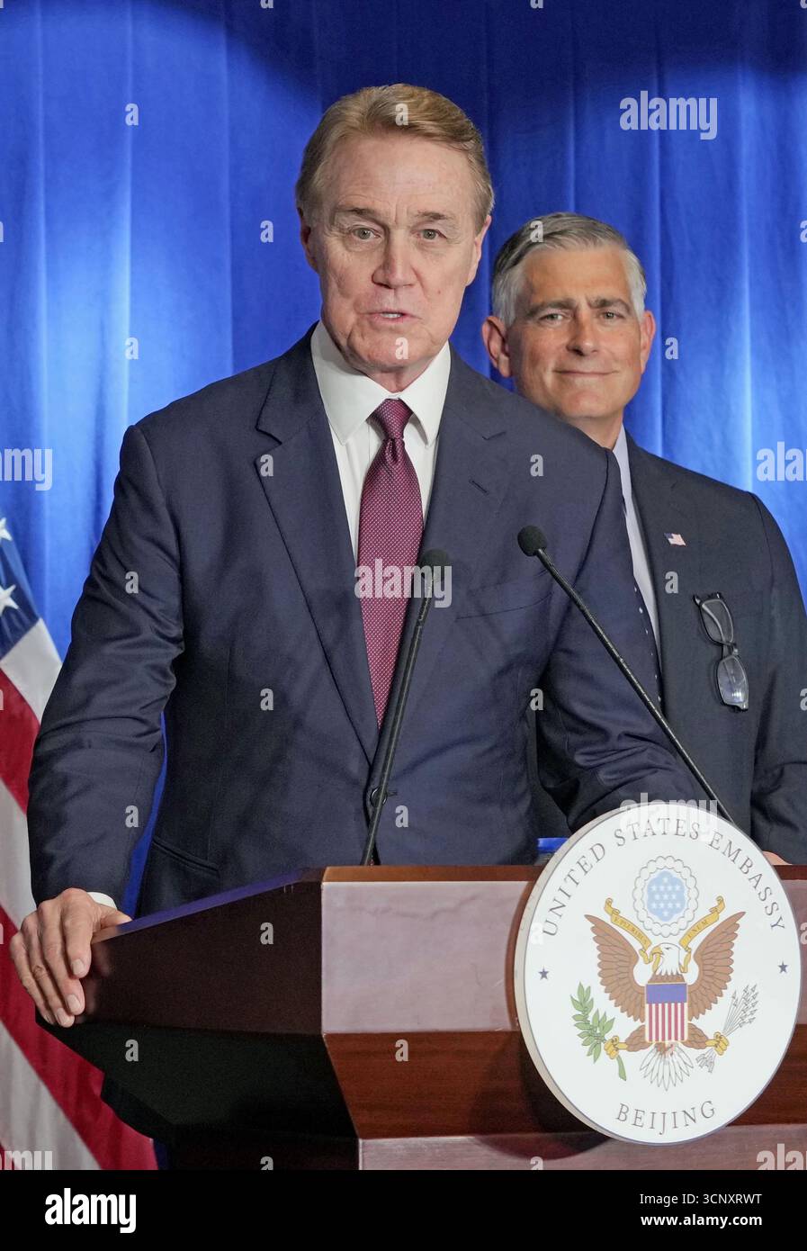 U.S. Ambassador to China David Perdue holds a press conference in ...