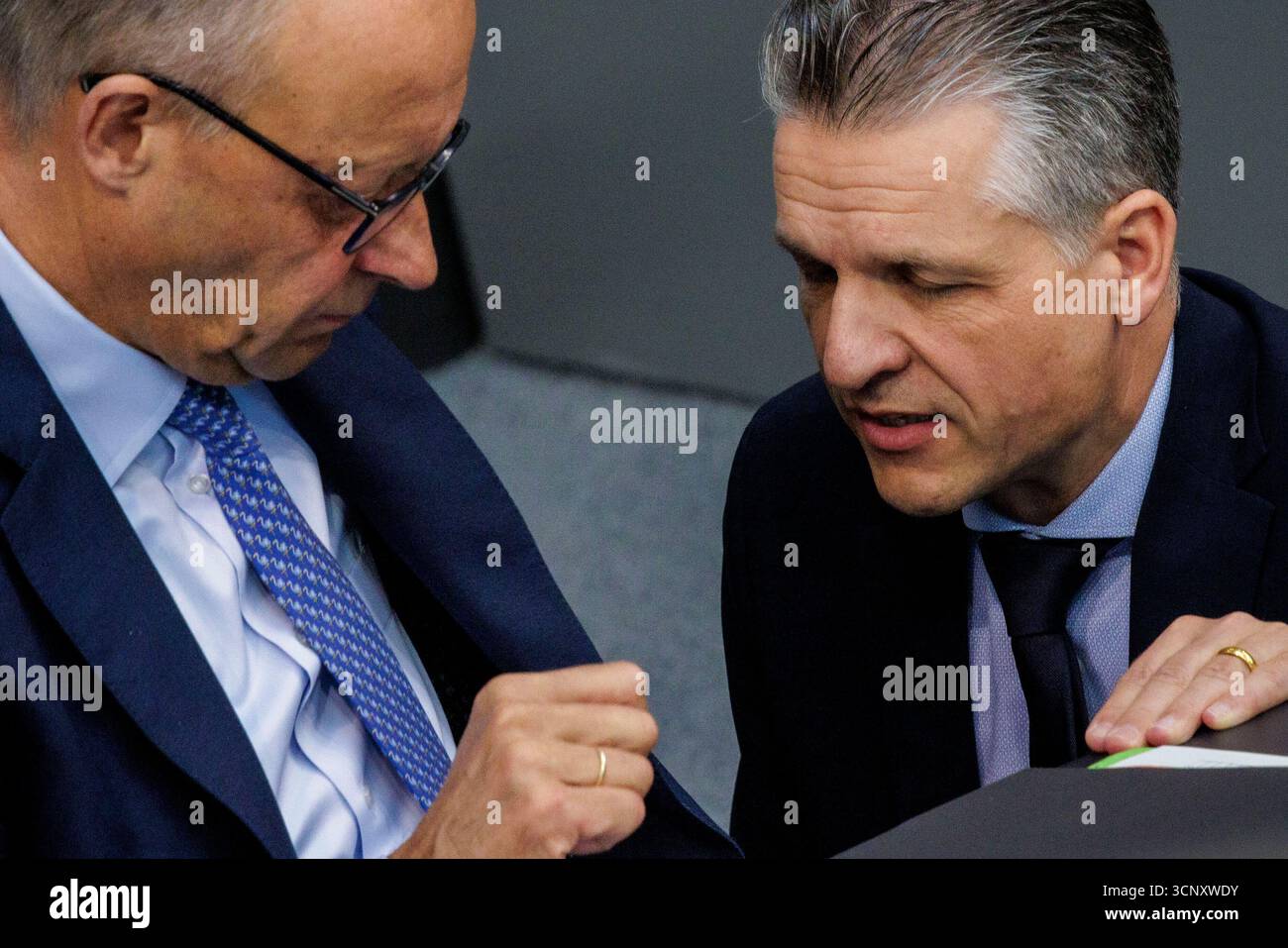 Friedrich Merz (CDU), Federal Chancellor, and Thorsten Frei (CDU), Head ...