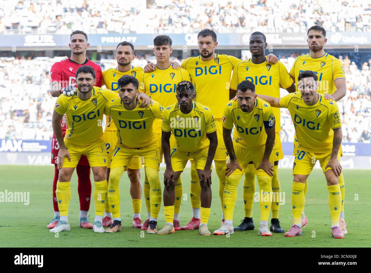 Cadiz CF players pose during the LaLiga Hypermotion 2025/2026 match ...