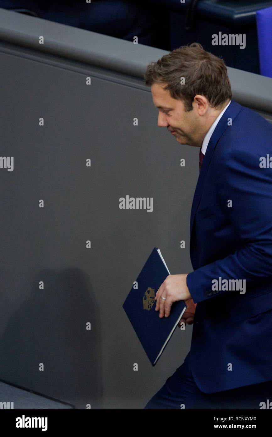 Lars Klingbeil, Federal Minister of Finance, photographed during a ...