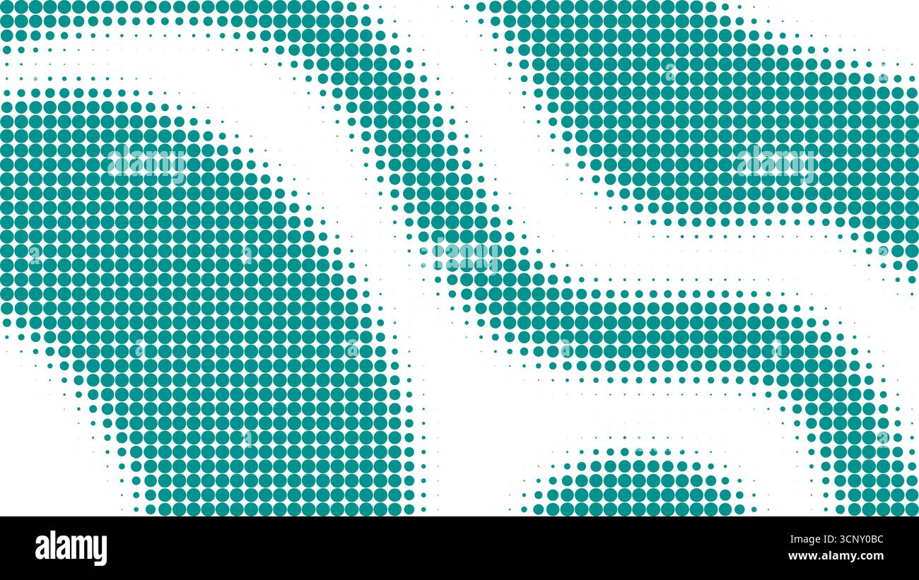 Emerald green halftone background with waves. Overlay effect. Abstract ...