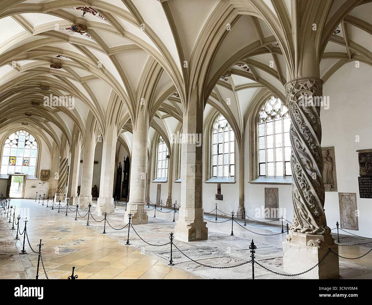 Eichstatt, Germany - September 22, 2022: Sunlit Gothic church hall with ...
