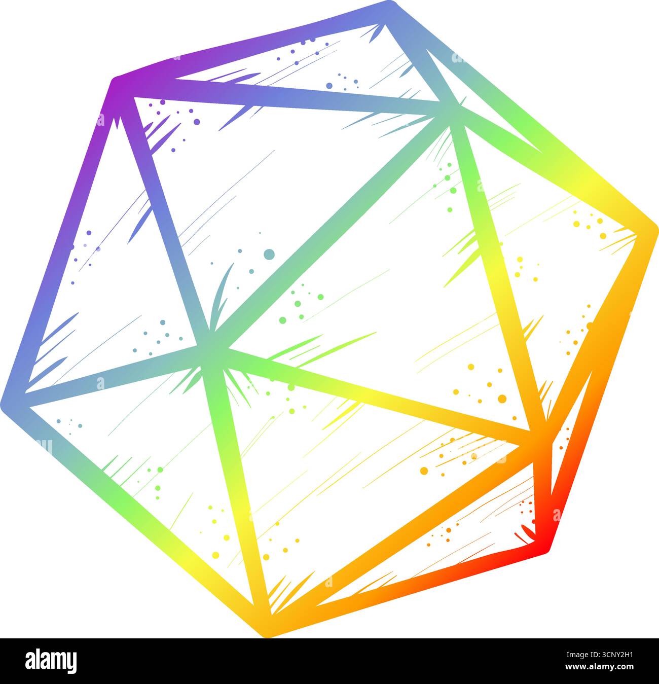 Colorful d20 dice - vector Stock Vector Image & Art - Alamy