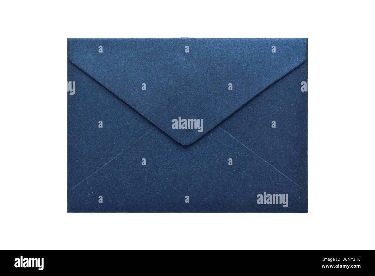 Elegant dark blue paper envelope isolated on white background Stock ...