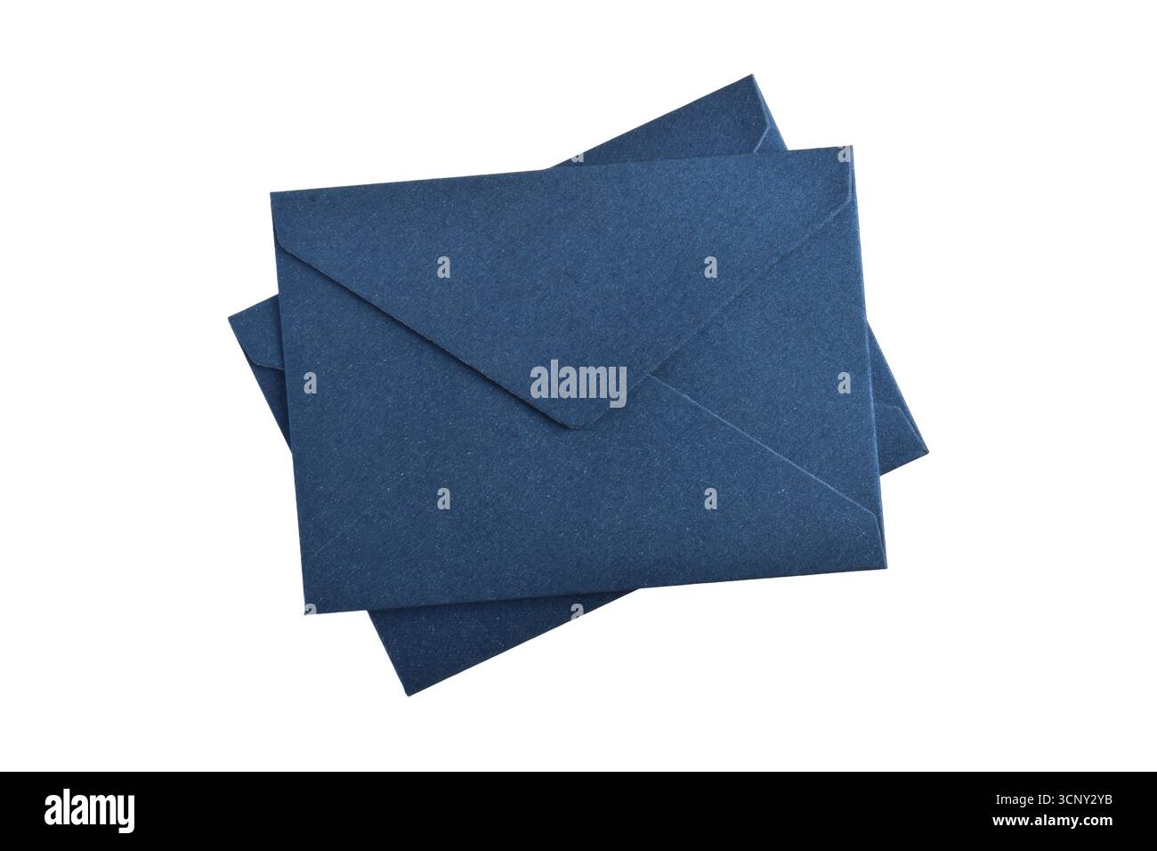 Elegant dark blue paper envelope isolated on the white background Stock ...