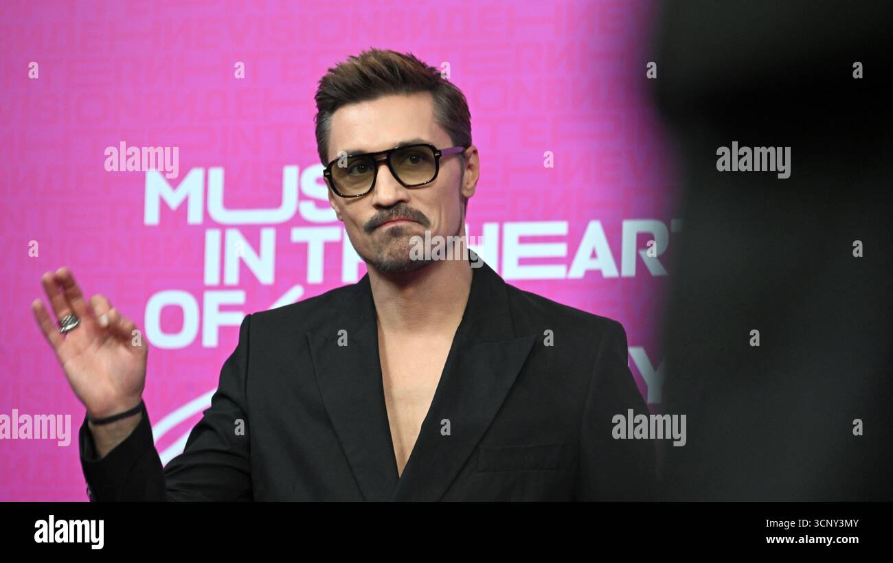 Singer Dima Bilan on the red carpet before the final ceremony. Credit ...