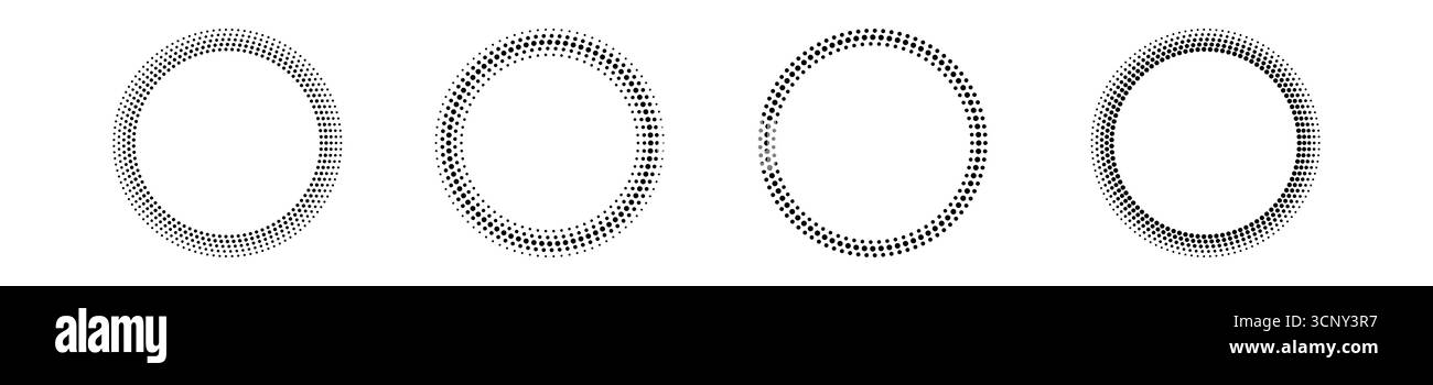 Circular dot patterns for creative design projects Stock Vector Image ...