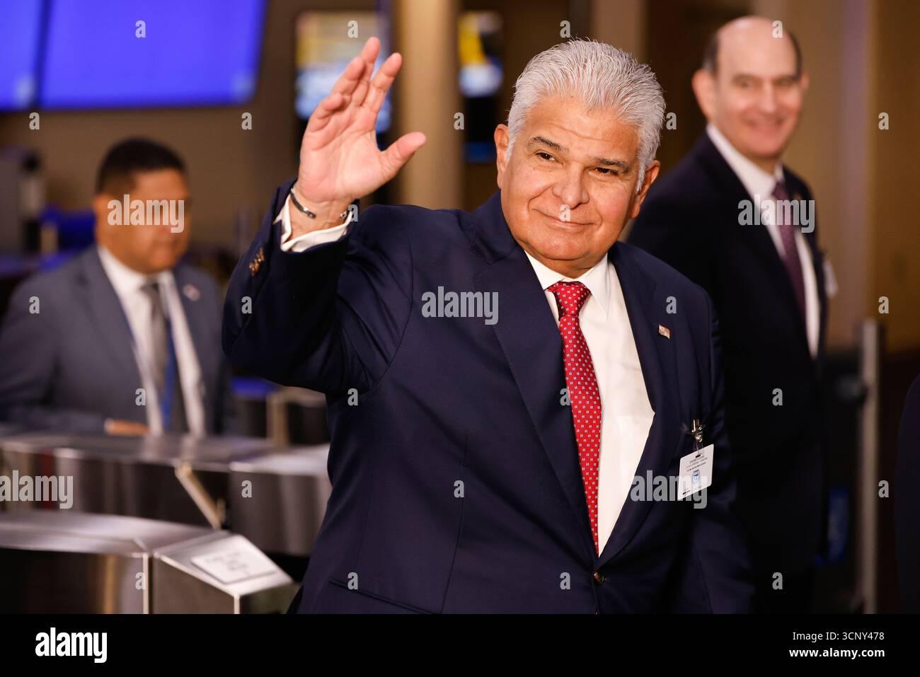 Panama President José Raúl Mulino arrives for the 80th session of the ...