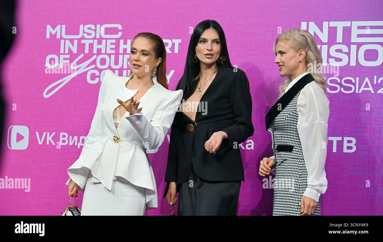 From right to left: Fabrika band members Irina Toneva, Valeria ...