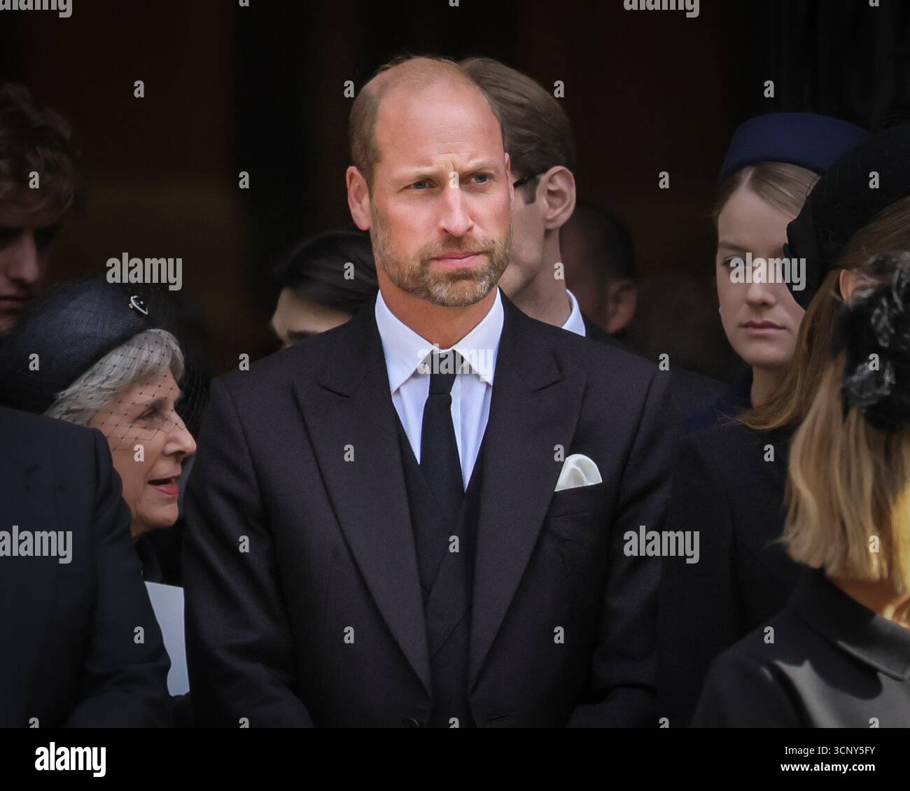 William, the Prince of Wales, future monarch, funeral of the Duchess of ...