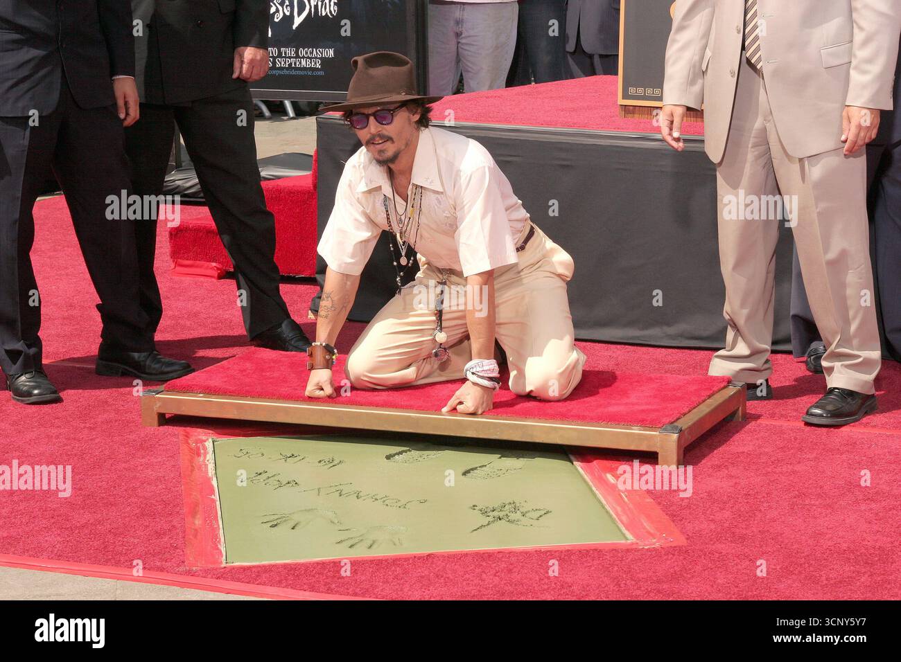 Johnny Depp at his Hand and Footprints Ceremony held at Grauman's ...