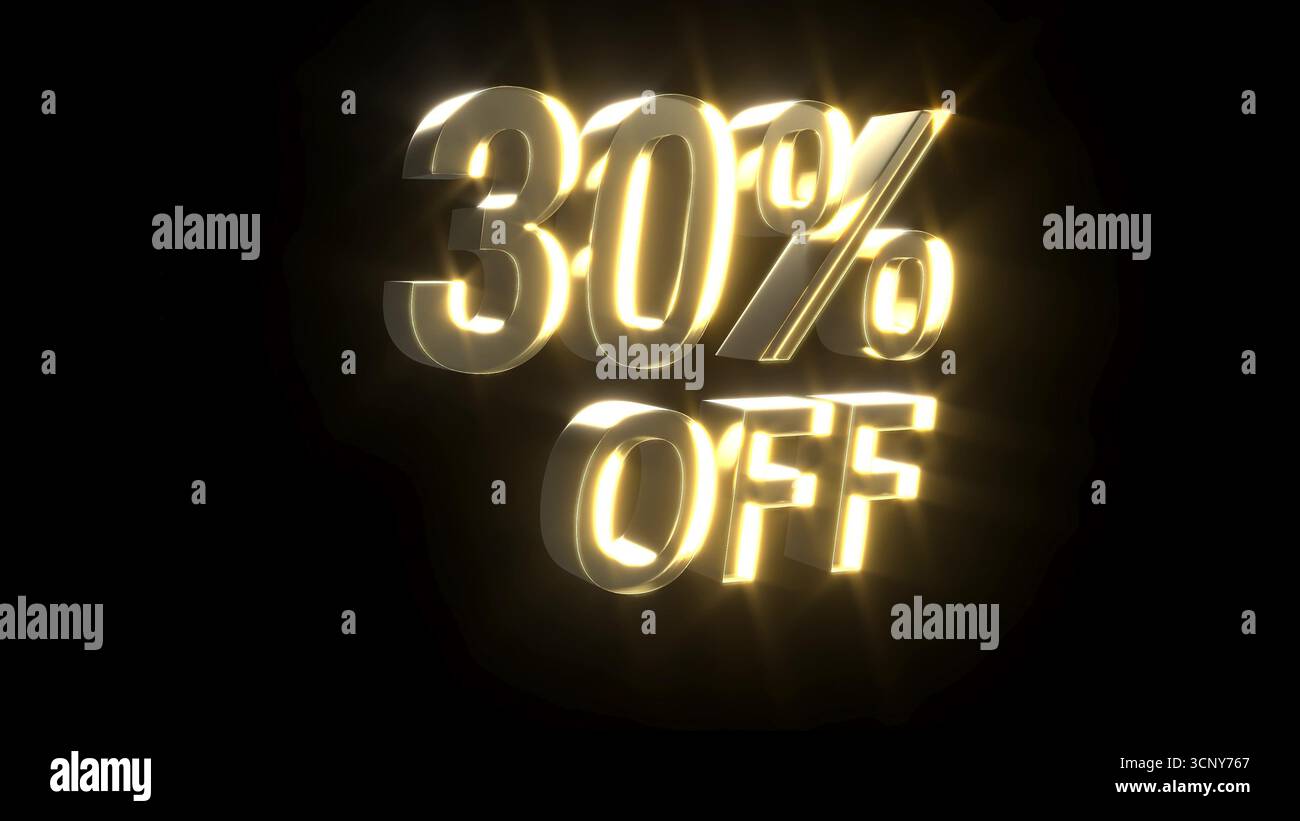 Gold text 30 percentage hi-res stock photography and images - Alamy