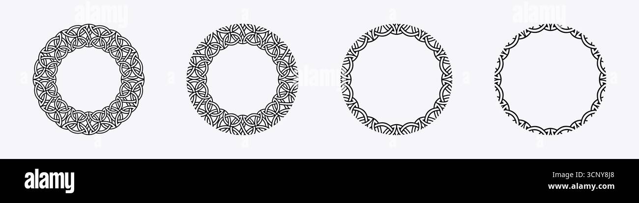 Ornate celtic and viking inspired circular frame designs Stock Vector ...