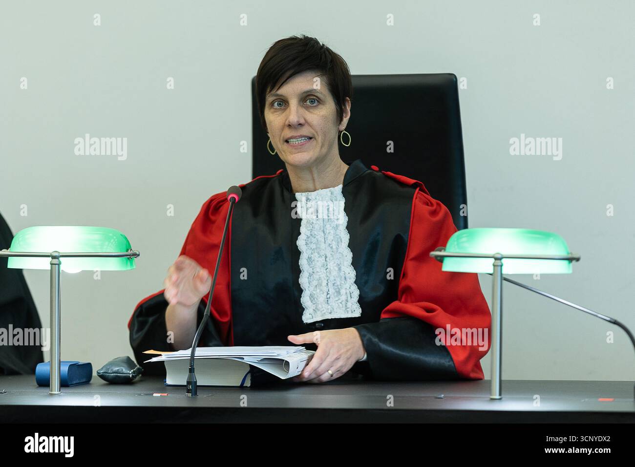 Judge Mieke Butstraen the jury constitution session for the trial of ...