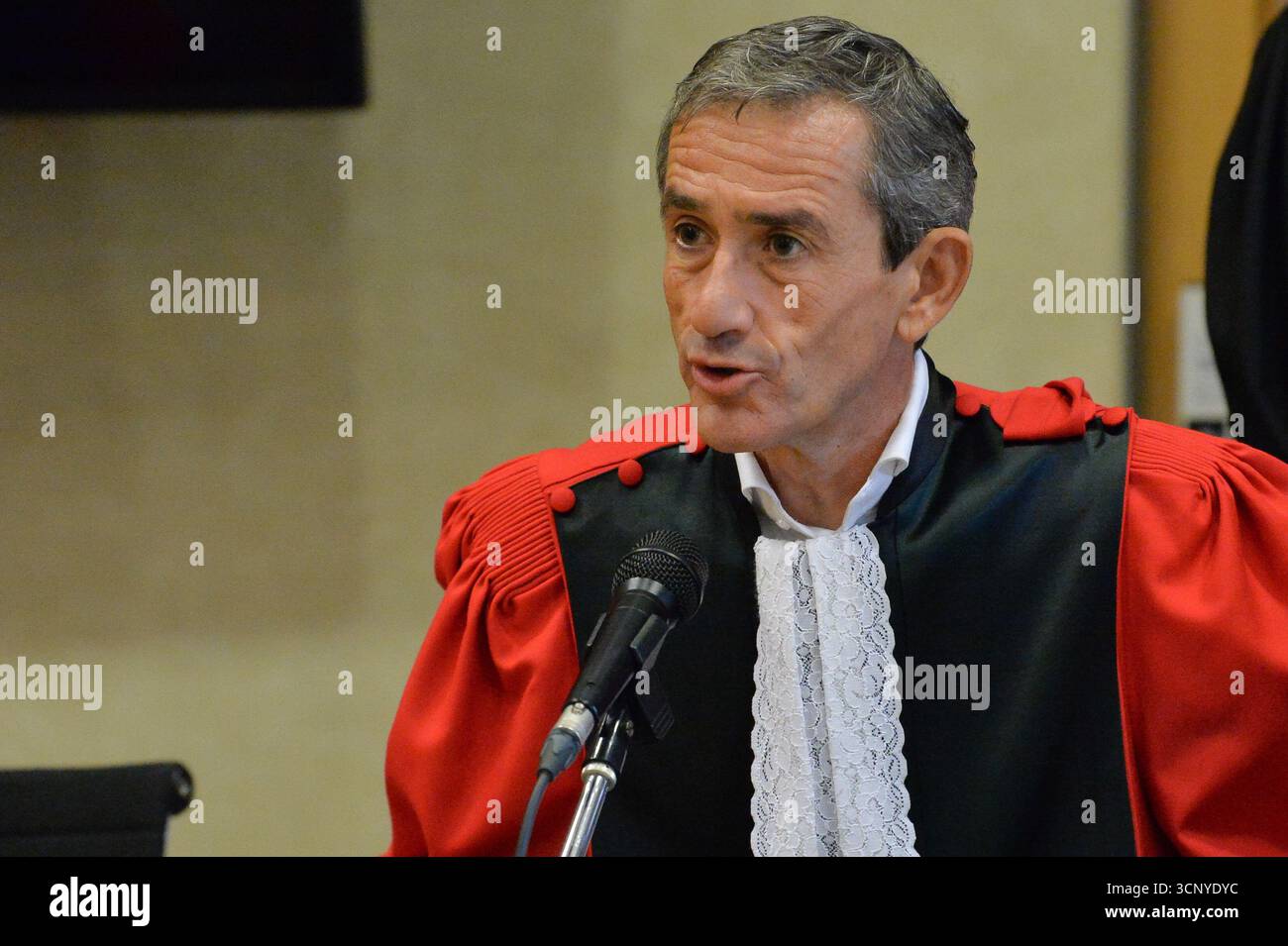 Chairman of the court Jo Daenen pictured during the composition of the ...