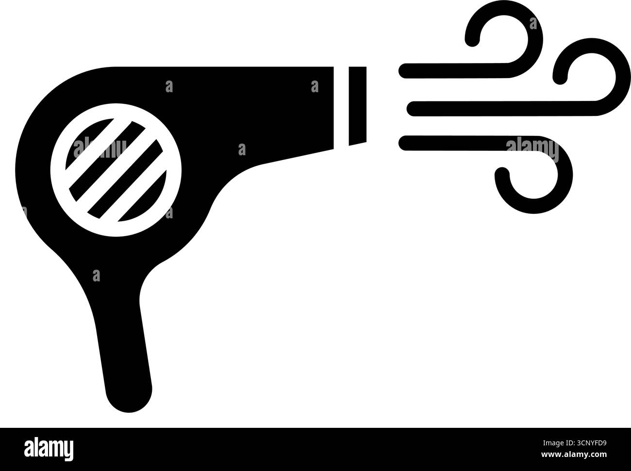 Blow dry hair icon Black and White Stock Photos & Images - Alamy