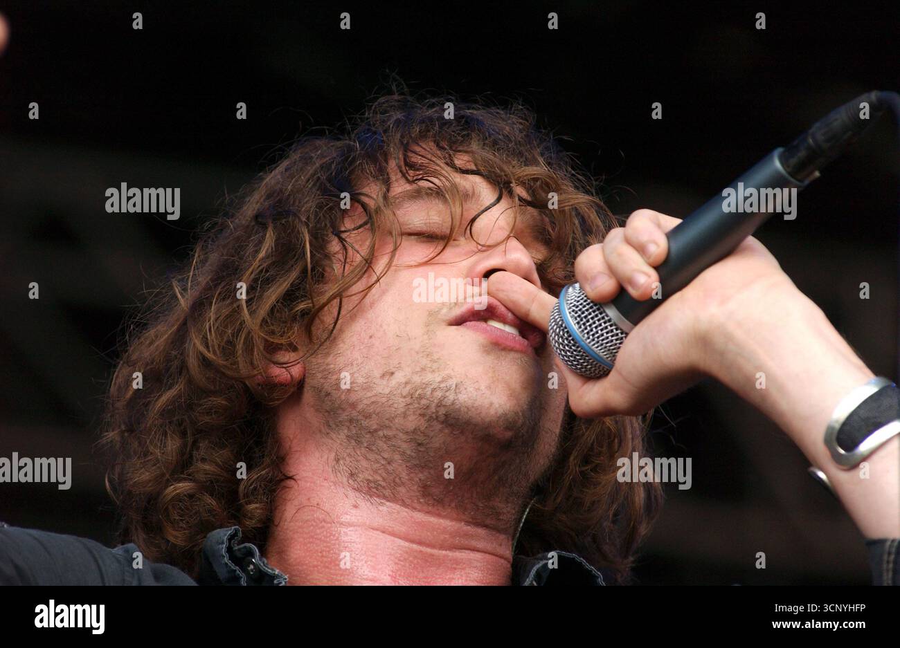 Nick Atkinson of Rooster performing at the Oxegen Festival at ...