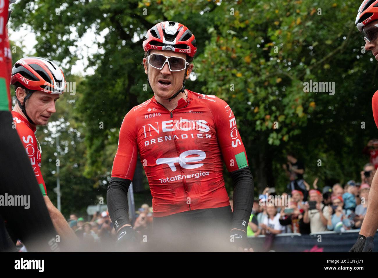 Cardiff, Wales, Sept 07: Geraint Thomas of Great Britain and Team INEOS ...