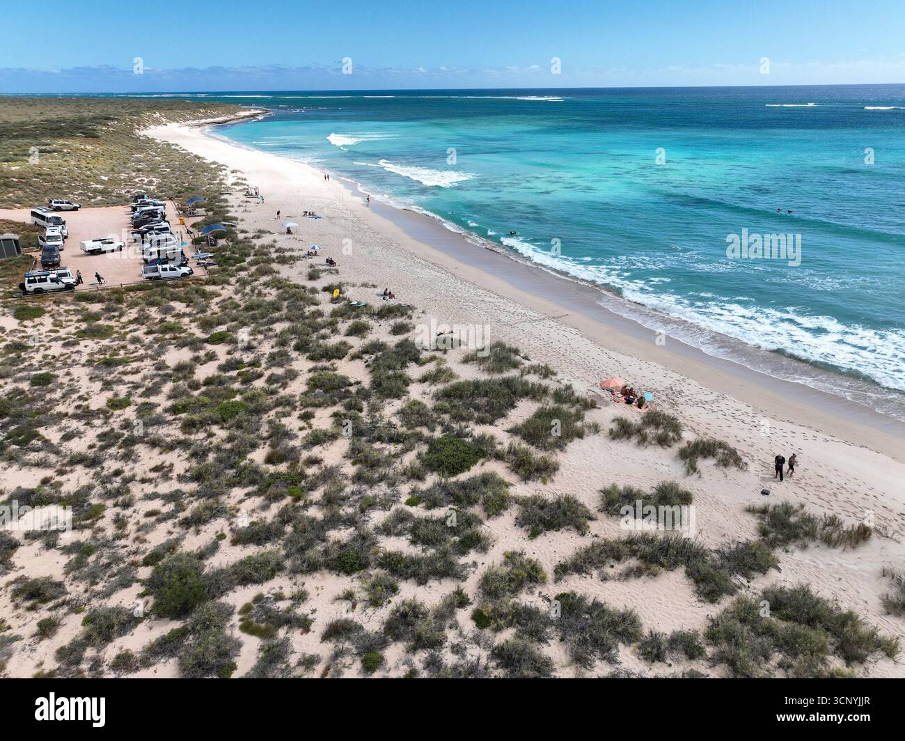 Aerial view (drone) of Wobiri, Exmouth, Western Australia Stock Photo ...