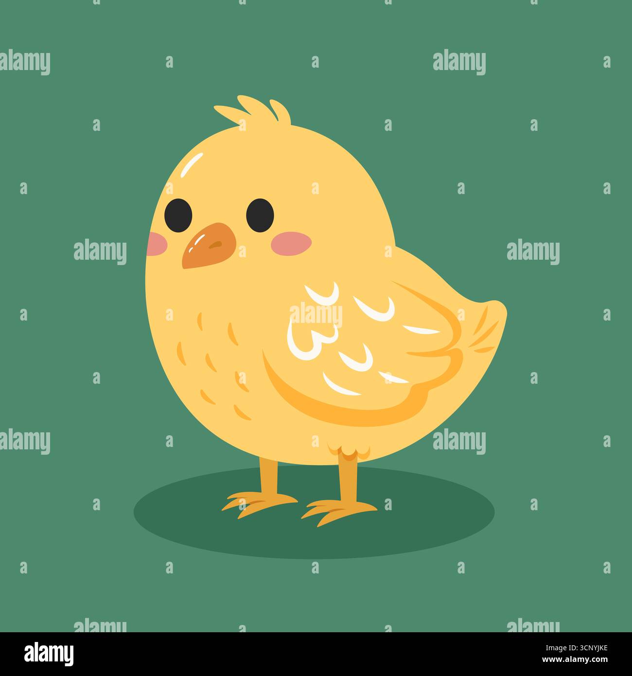 Cute chick vector illustration. A cute chick in a children's cartoon ...