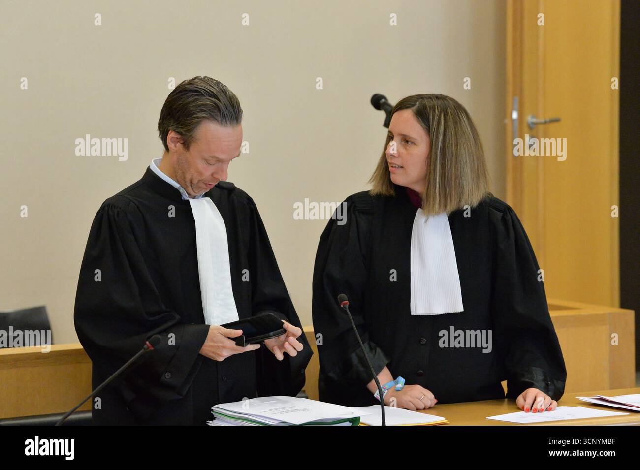 Lawyer Jurgen Millen and Lawyer Joke Feytons pictured during the ...
