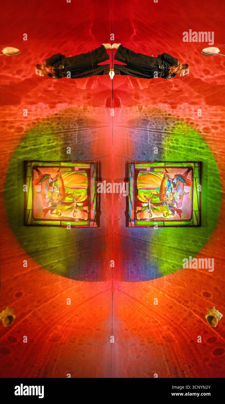 Daisy Orrell views work by nominated artist Zadie Xa during the press ...