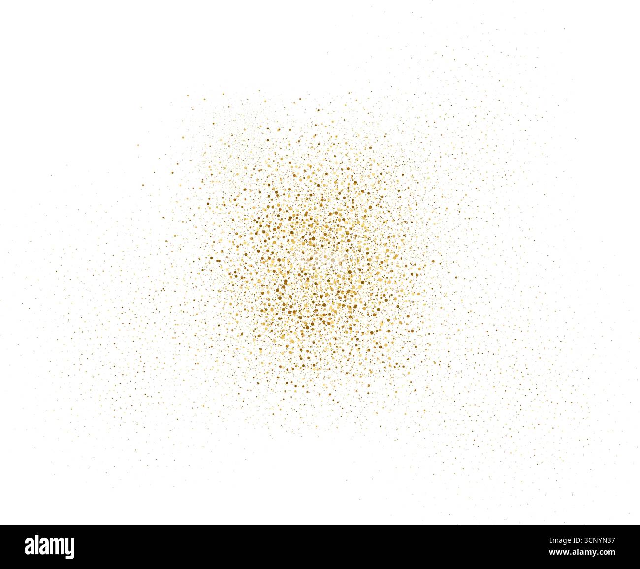 Gold shimmer particle dust explosion. Abstract dynamic dot spark liquid ...