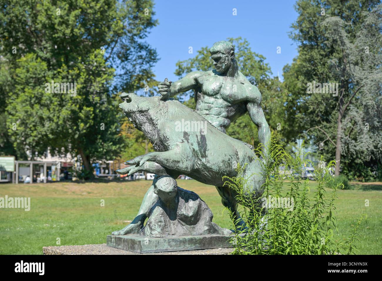 Herkules und der Erymanthische Eber, Lützowplatz, Tiergarten, Berlin ...