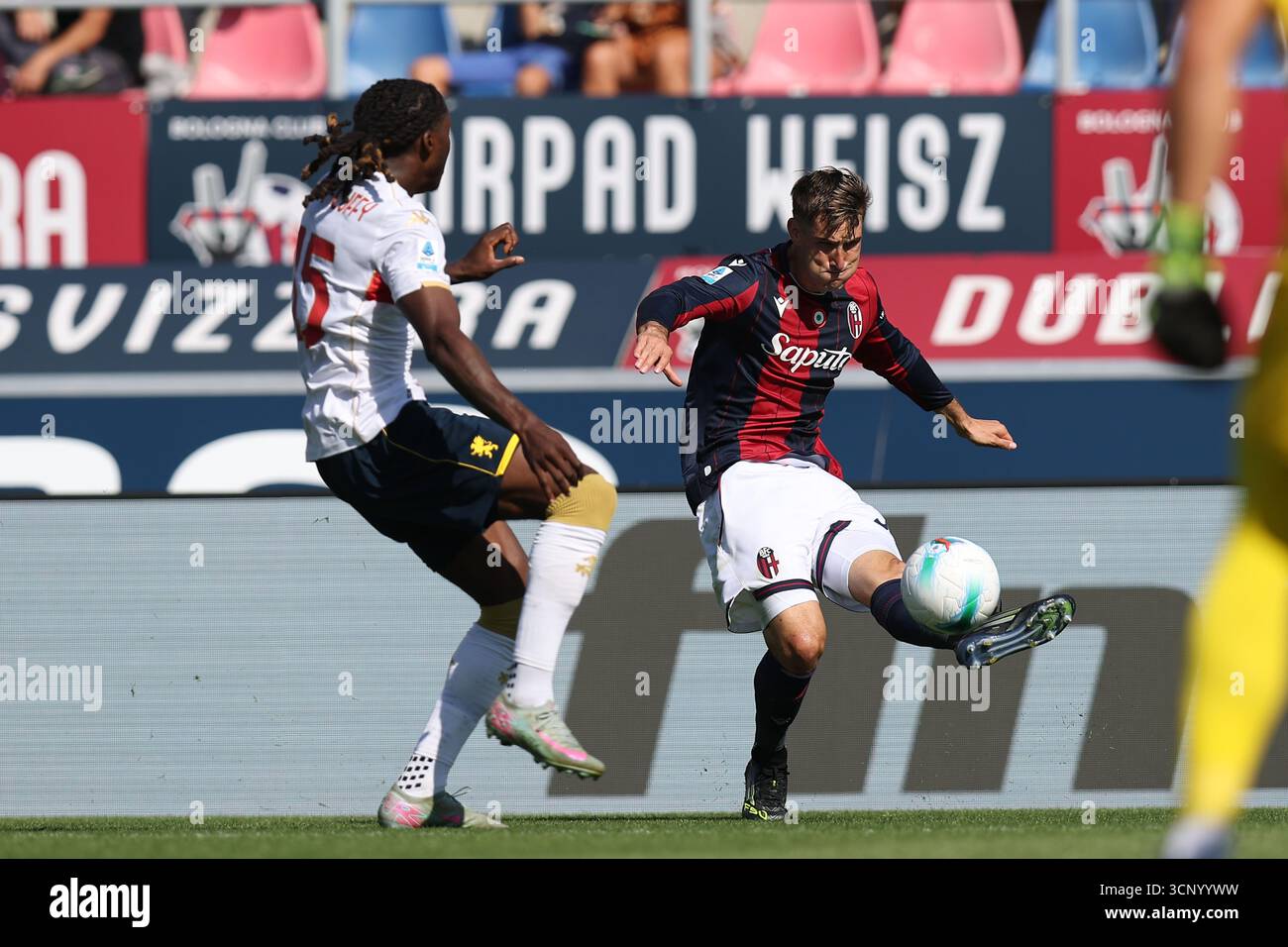 Juan Miranda (Bologna)Brooke Norton-Cuffy (Genoa) during the Italian ...