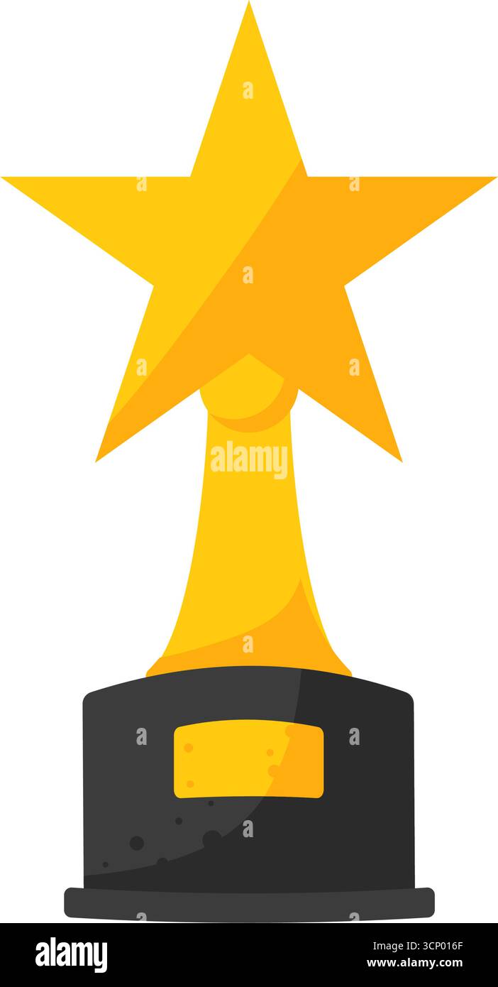 Golden star award trophy - vector illustration Stock Vector Image & Art ...