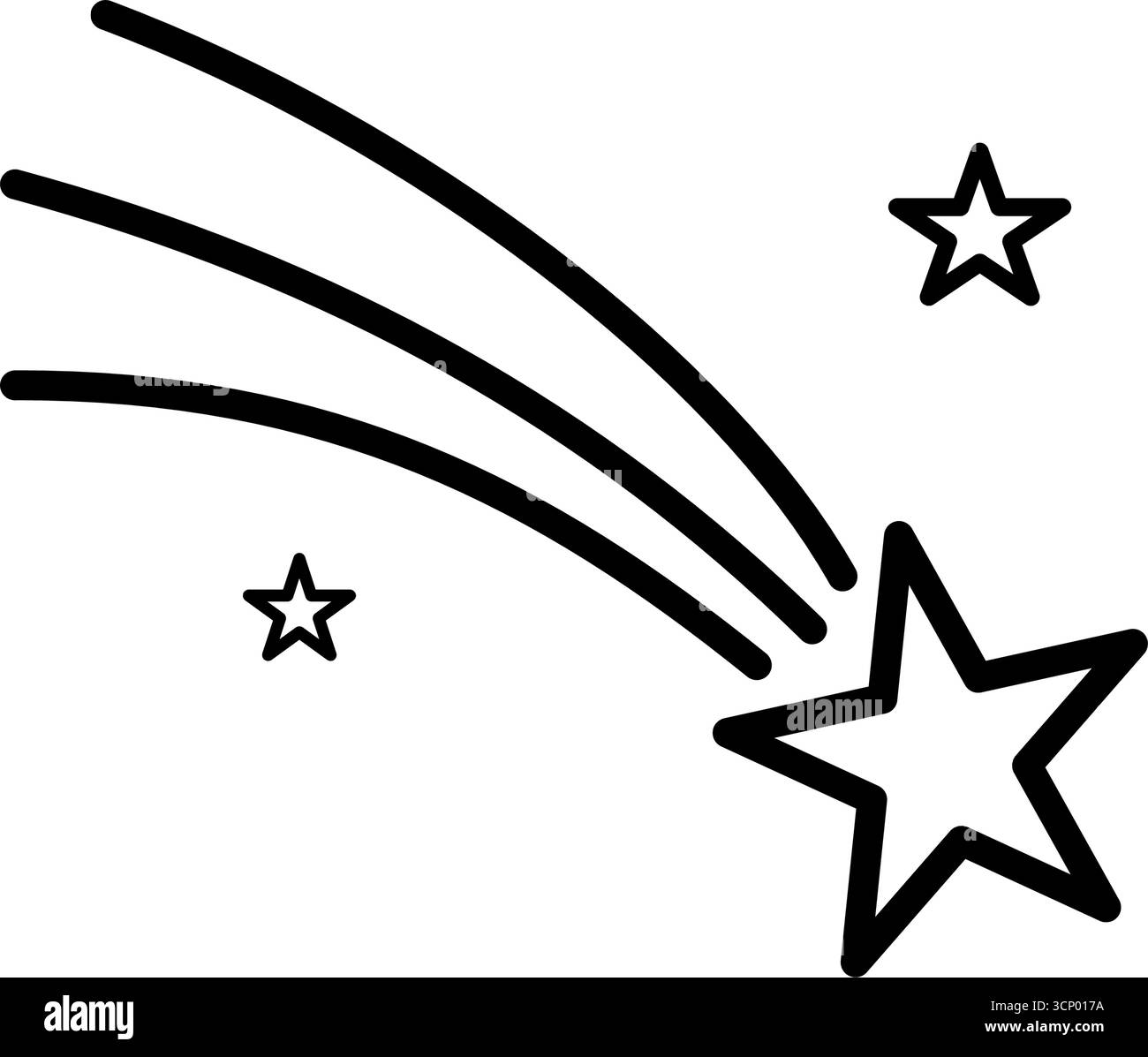 Shooting star with tail - line vector icon Stock Vector Image & Art - Alamy