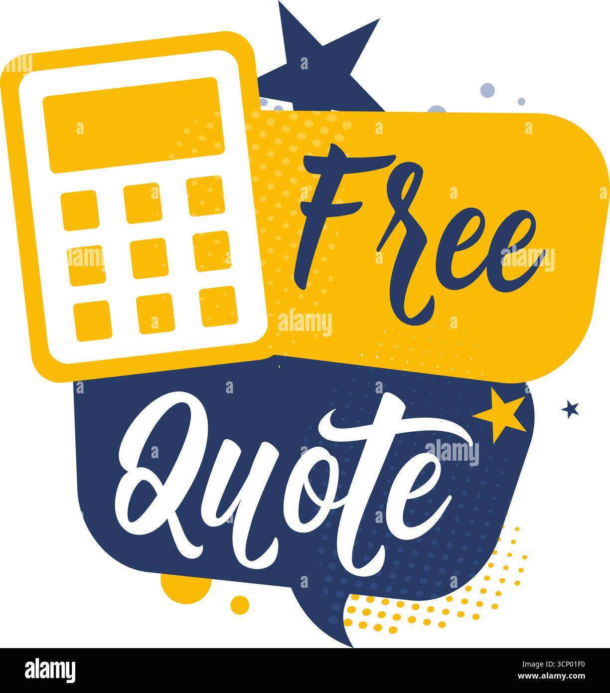 Free quote calculator with star - vector illustration Stock Vector ...