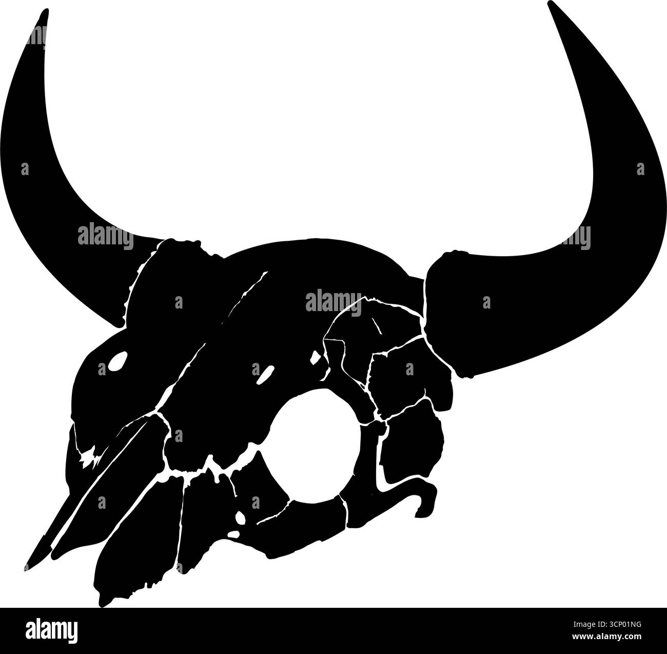 Bull skull vector illustration Stock Vector Image & Art - Alamy