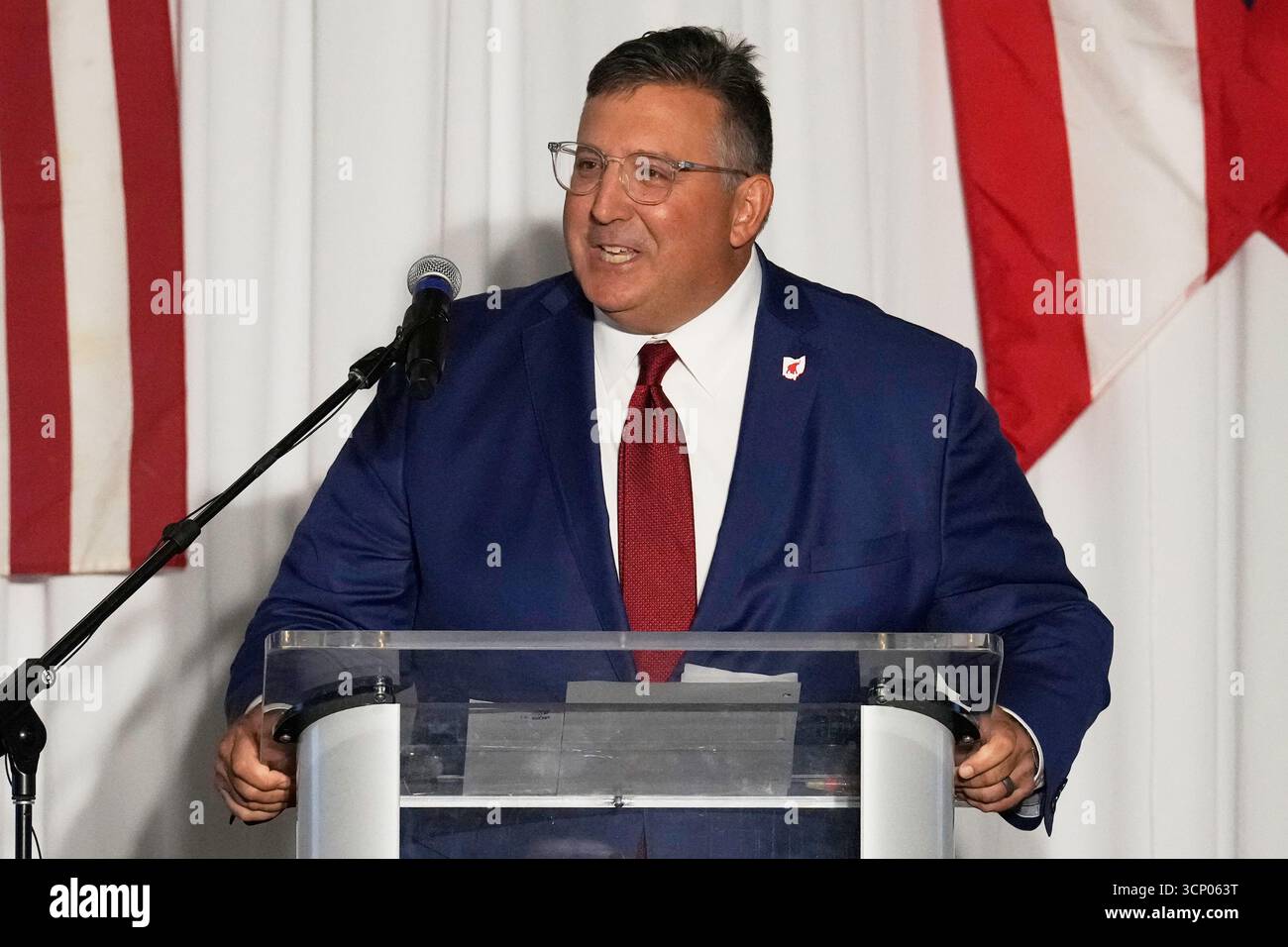 Alex Triantafilou, chairman of the Ohio Republican Party, speaks in ...