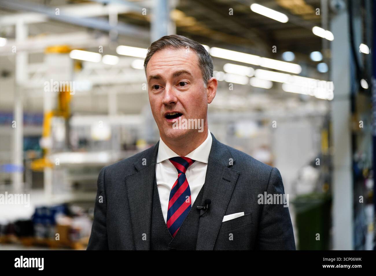 Industry Minister Chris McDonald MP during a visit to Jaguar Land Rover ...