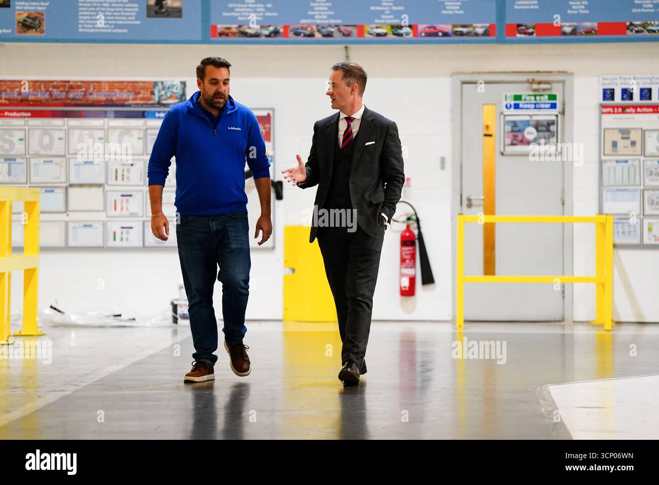Industry Minister Chris McDonald MP during a visit to Jaguar Land Rover ...