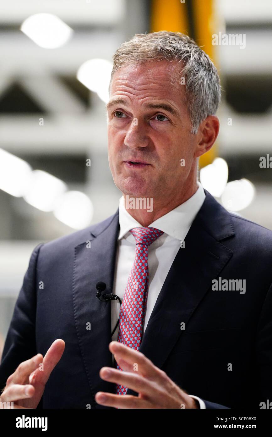 Secretary of State for Business and Trade Peter Kyle MP during a visit ...
