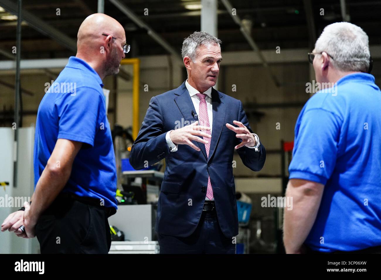 Secretary of State for Business and Trade Peter Kyle MP during a visit ...