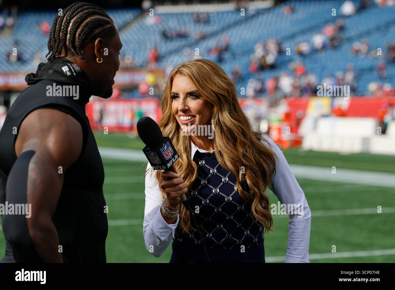 NFL Network reporter Sara Walsh conducts an interview with Pittsburgh ...