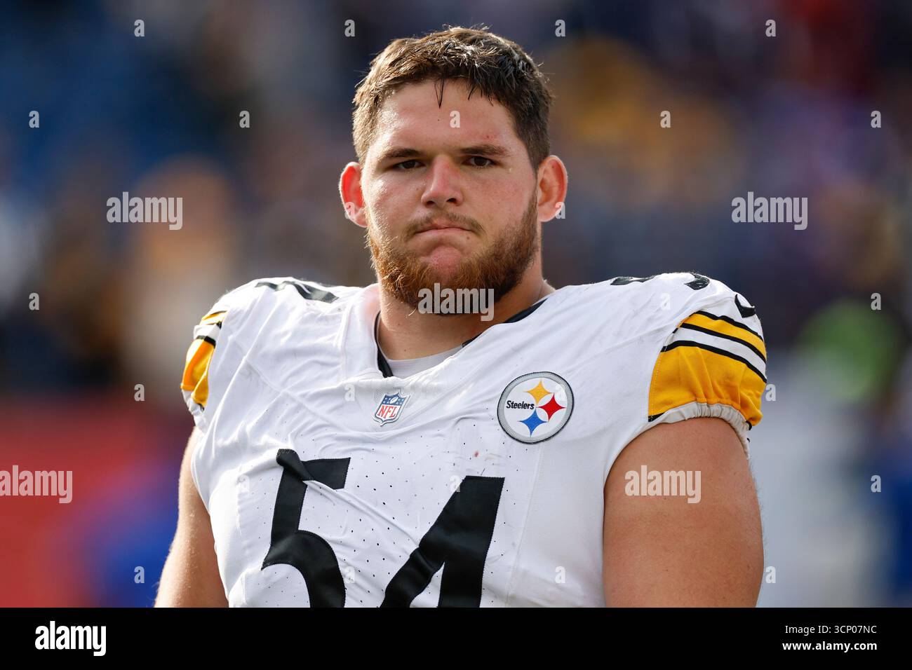 Pittsburgh Steelers center Zach Frazier (54) reacts after defeating the ...