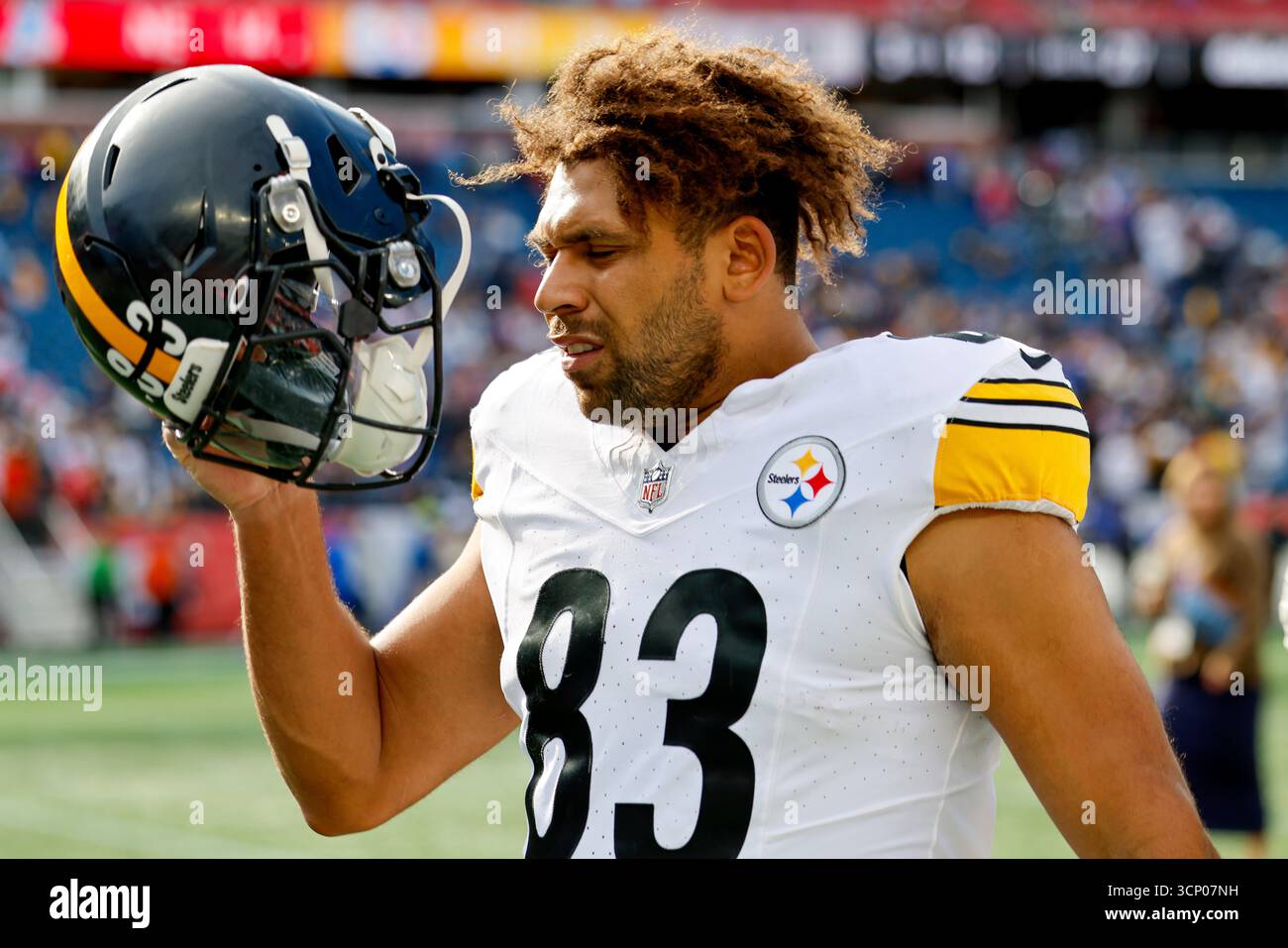 Pittsburgh Steelers tight end Connor Heyward (83) reacts after ...