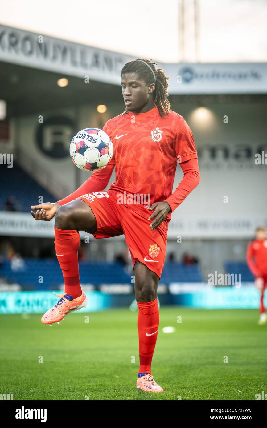 Randers, Denmark. 22nd, September 2025. Caleb Yirenkyi of FC ...