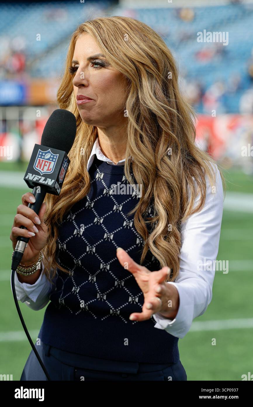 NFL Network reporter Sara Walsh conducts an interview following an NFL ...