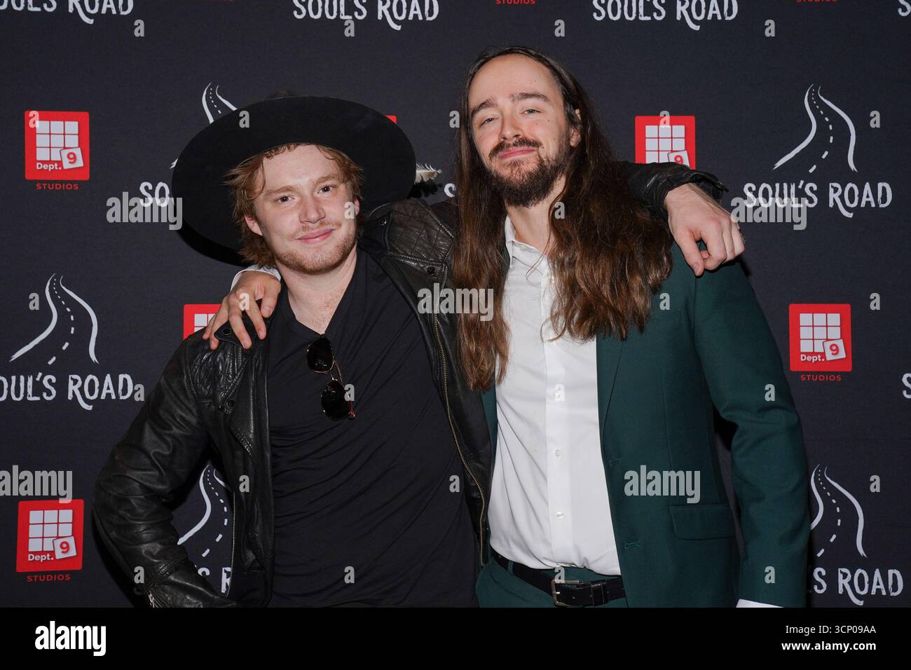 (L-R) Owen Maggs, Camille Stopps and Laurent Pitre attend the "Soul’s ...