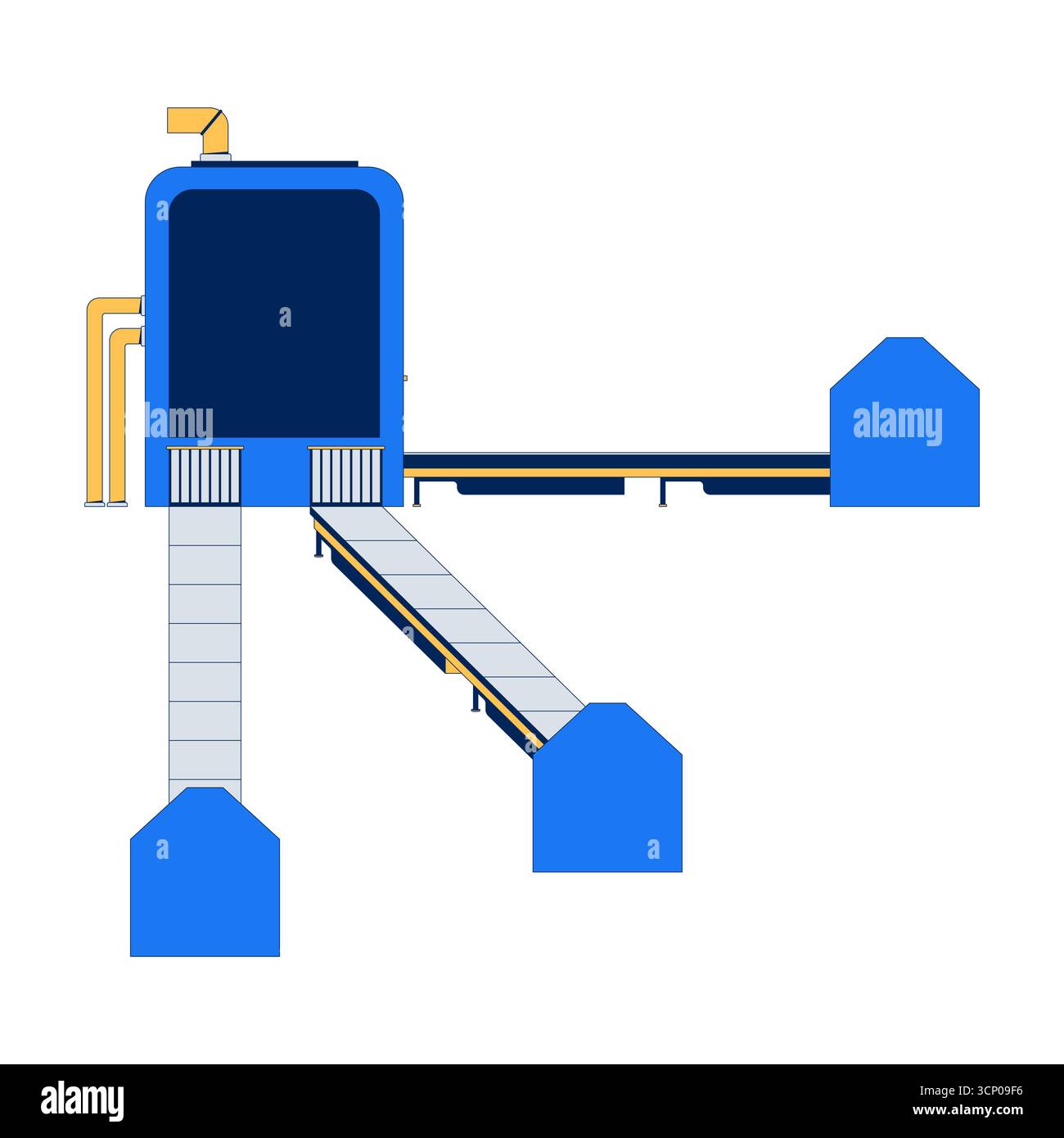 Automated industrial conveyor system Cut Out Stock Images & Pictures ...