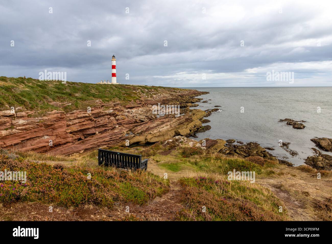 Tarbat Ness Lighthouse, a striking red and white beacon on the Easter ...